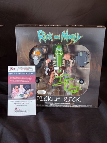 Rick and Morty (Pickle Rick) (Ian Cardoni) Signed Funko 6in Figure With ...