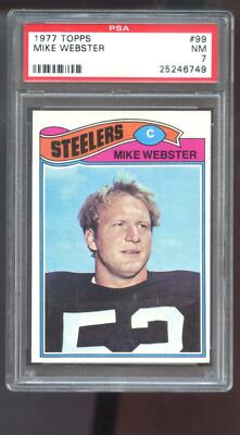 1977 Topps #99 Mike Webster ROOKIE RC PSA 7 Graded Football Card NFL ...