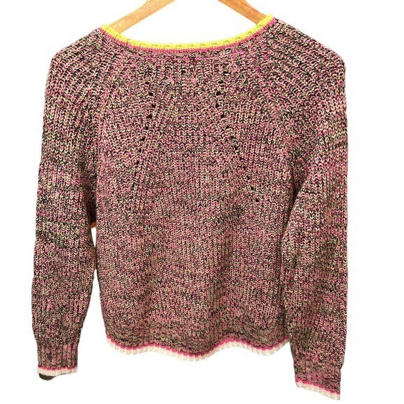 John + Jenn Cosmos Neon Sweater Knit Multi Color Pullover Sweater Top ...