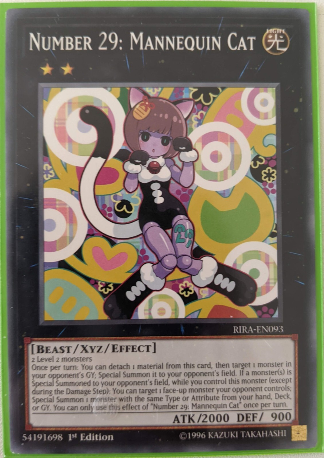 YuGiOh Number 29: Mannequin Cat 1st Edition RIRA-EN093 NM | eBay