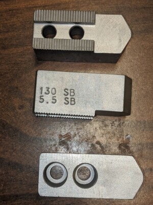 *NEW* SET OF 3, GAMET 130 SB CHUCK LATHE SOFT JAWS 5.5 SB B.P.49 78290 ...