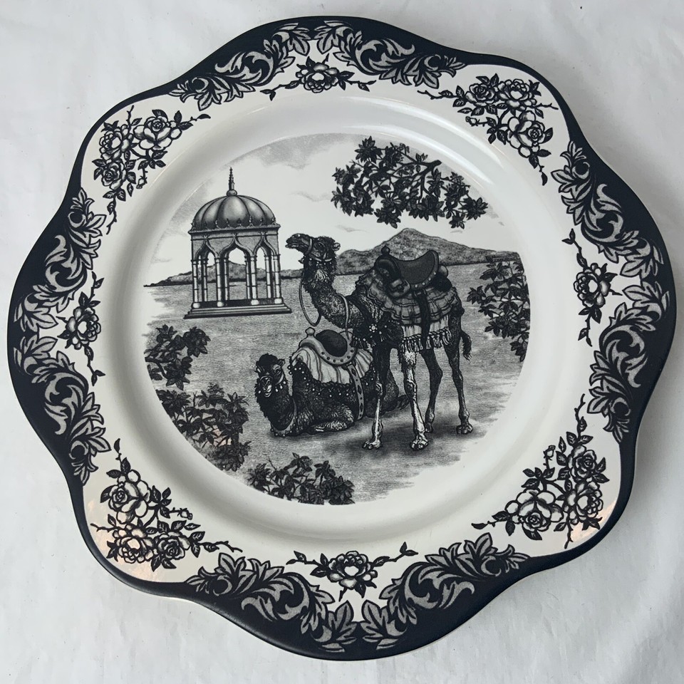 CBK LTD Toile Plate 10.5” Vintage Black & White Decorative Dish | eBay
