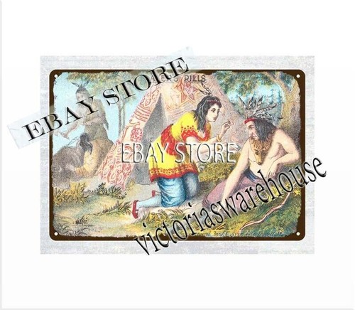 Native Indian Pills 19th Century Patent Medicine Cure Buffalo Tepee ...