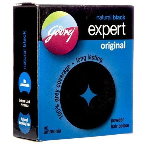 8 x Godrej Ezee Expert Powder Hair Colour, 24g- Natural Black free 1 ...
