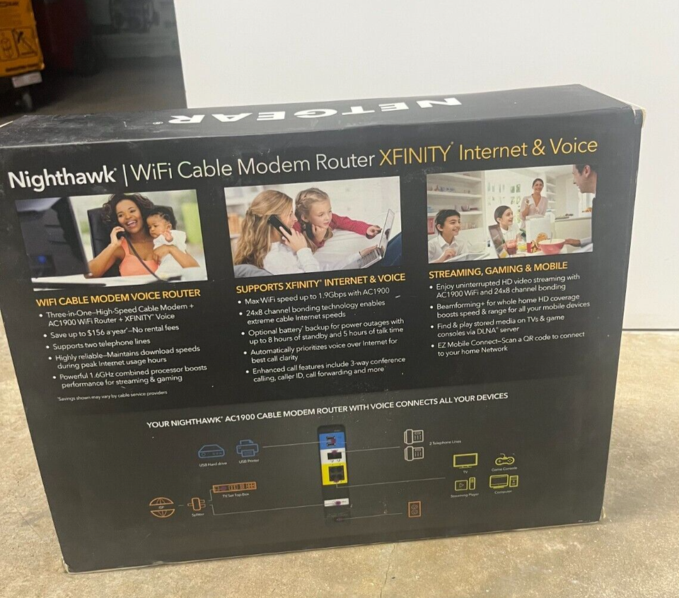 NETGEAR Nighthawk C7100V AC1900 WiFi Cable Modem Router | eBay