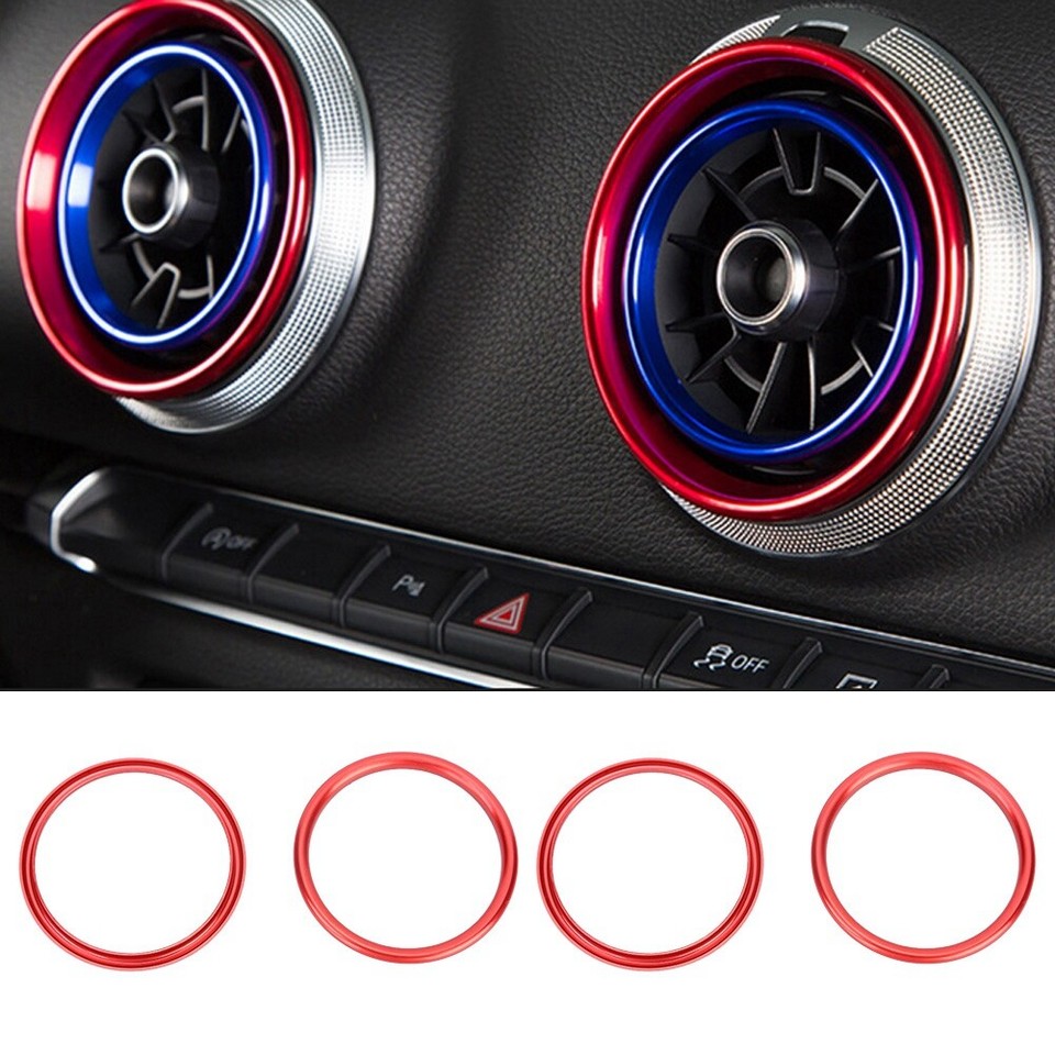 A1 Car Accessories Vent Rings Air Interior Mods Corsa Red Outlet | eBay