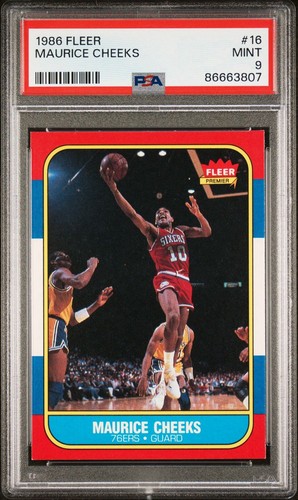 1986 Fleer Basketball #16 - Maurice Cheeks - PSA 9 - Recent Grade ...