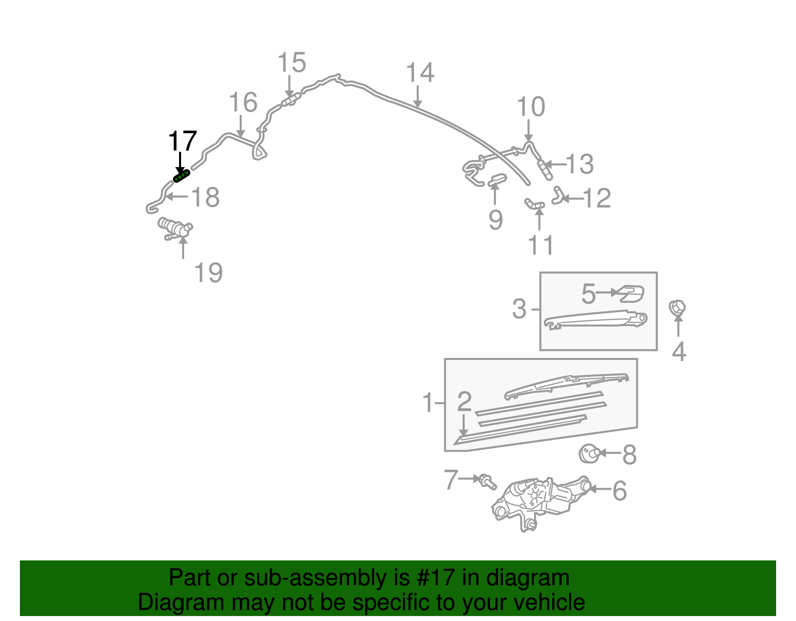 Toyota 8531702300 Genuine OEM Factory Original Washer Hose Joint for ...