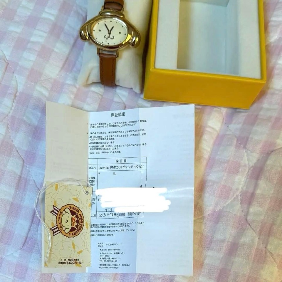 POM POM PURIN 20th anniversary Face type Watch w/BOX Pompompurin | eBay