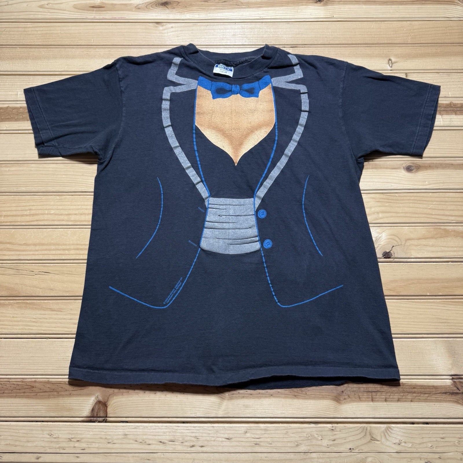 Vintage 80s 1984 Tuxedo Woman Fake Suit Funny Novelty… - Gem