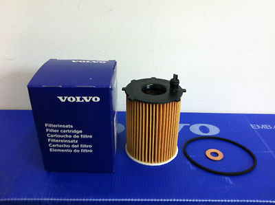 GENUINE VOLVO OIL FILTER & WASHER 30735878 1.6D DIESEL NEW S40 V50 C30 ...