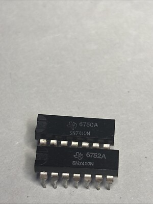 Pair Texas Instruments SN7410N Triple 3-Input NAND Gate 14-Pin IC Chip ...