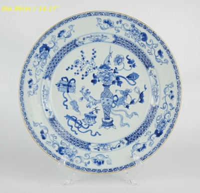 Plates - Antique Chinese Blue White Porcelain Plates