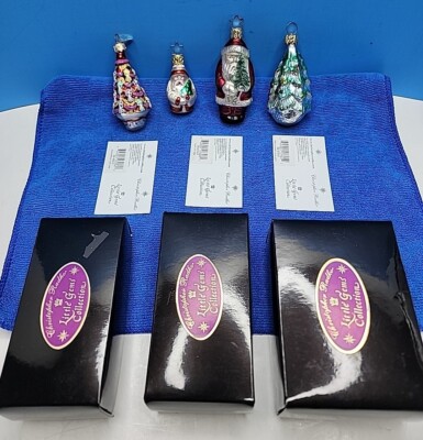 4 - Christopher Radko Little Gems Collection Christmas Ornaments. | eBay