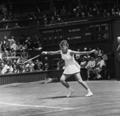 Australian tennis player Lesley Turner , plays Nancy Richey 1960s OLD ...