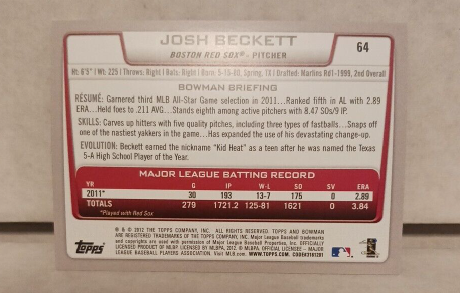 2012 BOWMAN BASEBALL CARDS (INCOMPLETE SET) 25 CARDS | eBay