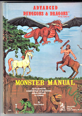 ADVANCED DUNGEONS & DRAGONS MONSTER MANUAL 1st Edition with rare ERRATA ...