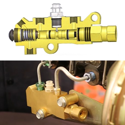 Chevy Disc/Drum Brake Brass Proportioning Valve PV2 with Bleeder Tool ...