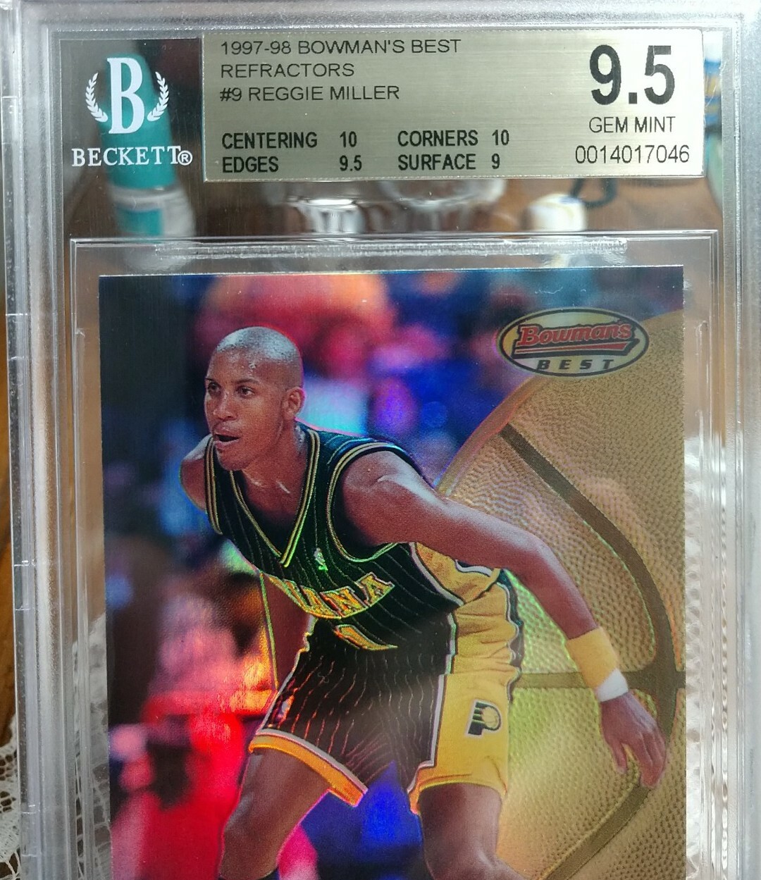 1997-98+Bowman%27s+Best+-+Refractor+%239+Reggie+Miller for sale online ...