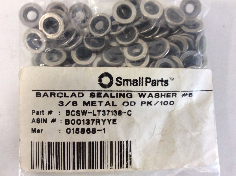 18-8 Stainless Steel Sealing Washer #6 Hole Size 0.1380" ID 0.0500 ...