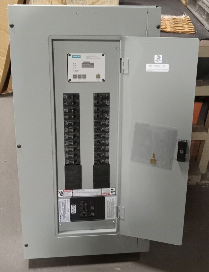 SIEMENS 250 AMP SURGE PROTECTED MAIN BREAKER PANEL 30C 208/120V ...