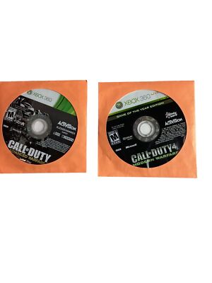 Bundle lot of 2 Call of Duty Discs*COD 4 Game of the Year* Advanced ...