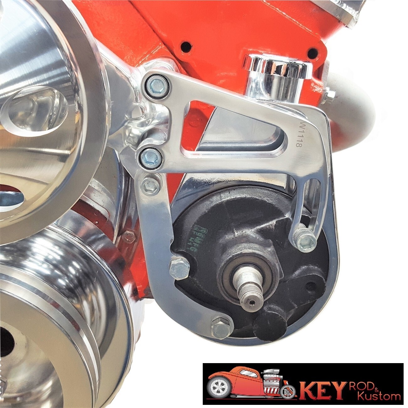 Small Block Chevy Polished Aluminum Alternator & Power Steering ...