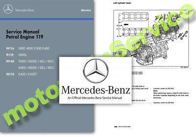 Mercedes m119 V8 Engine Service Manual r129 500SL w210 E420 4.2 5.0 ...