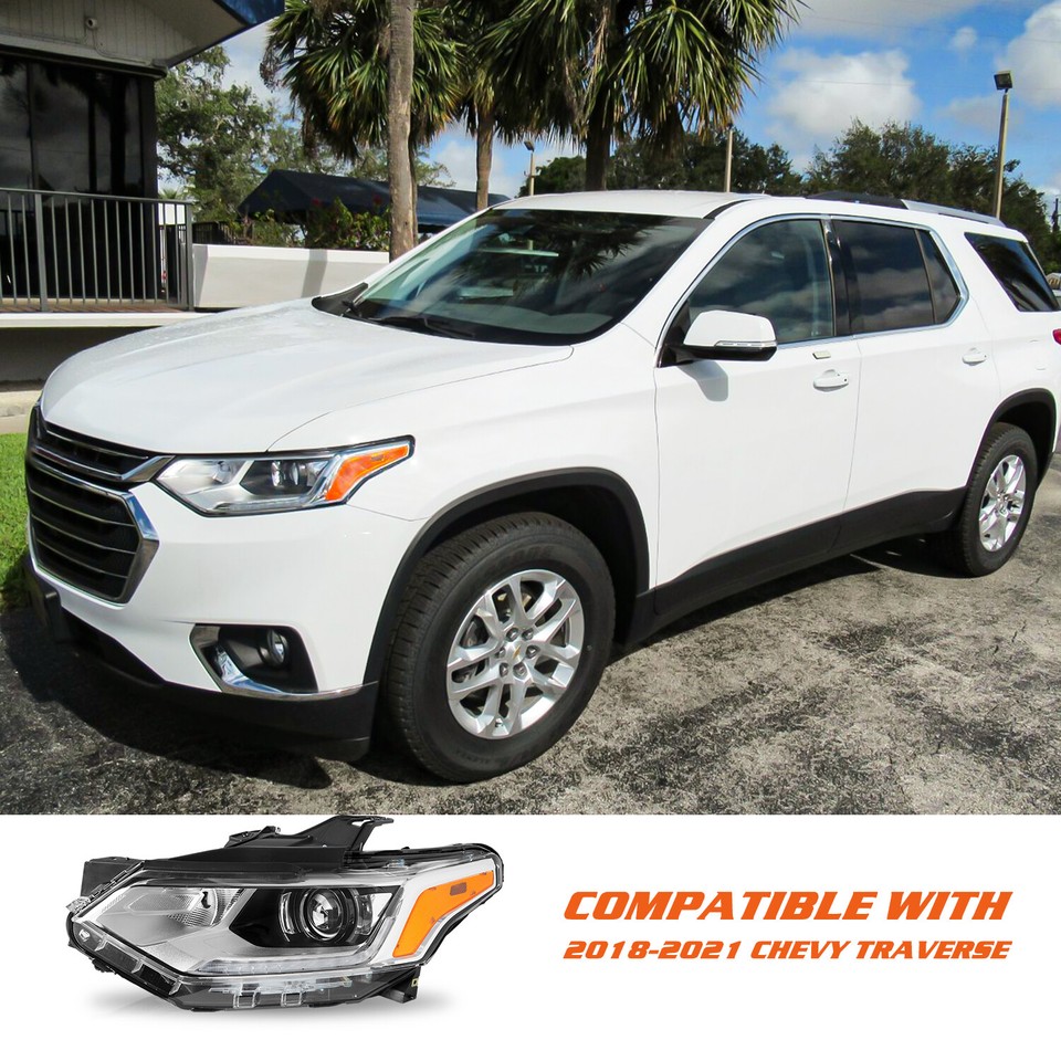 for 2018-2021 Chevy Traverse Chrome HID/Xenon Headlights Driver Side w ...