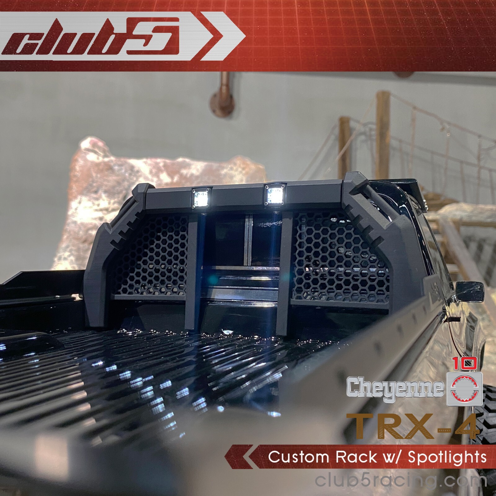 Custom Rear Rack w/ Spotlights for TRX-4 1979 K10 | eBay