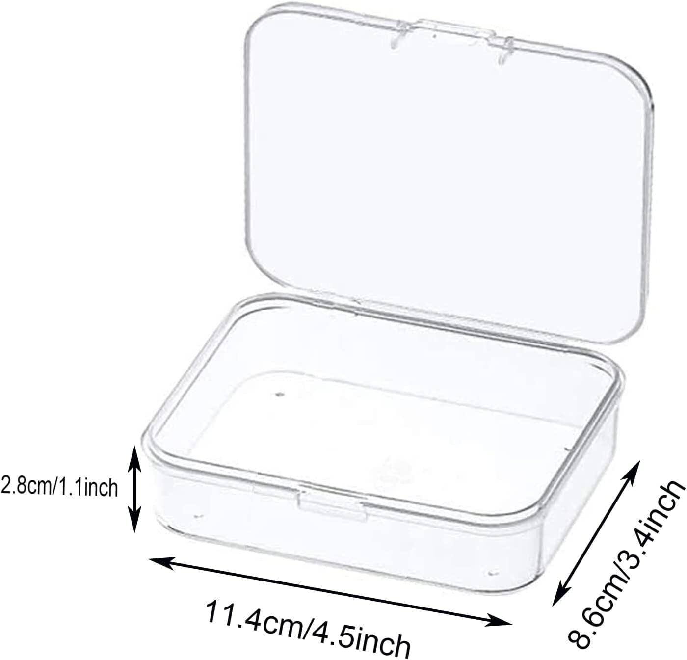 MFDSJ 6 Pcs Mini Plastic Storage Containers Box with Lid, 4.5x3.4 Clear ...