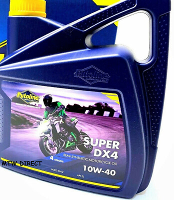 PUTOLINE SUPER DX4 MOTORBIKE ENGINE OIL SEMI-SYNTHETIC 4 STROKE 10W/40 ...