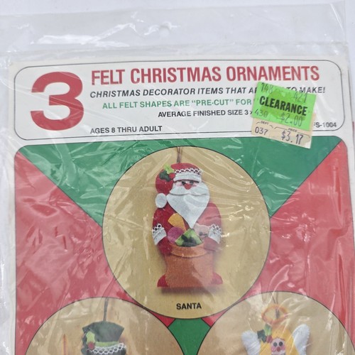 Vintage Blumenthal 3 Felt Applique Ornaments KIT FS 1004 | eBay