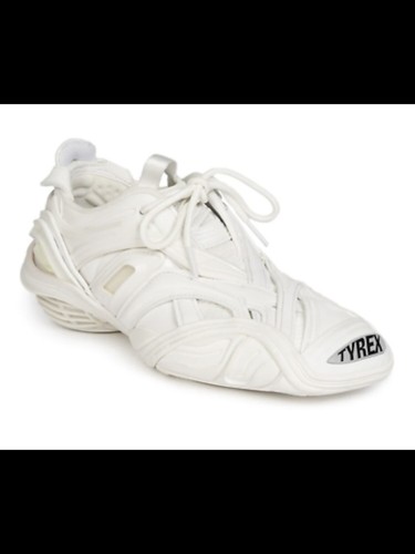 BALENCIAGA Womens White MummyReflective Tyrex Athletic Sneakers Shoes 7 ...