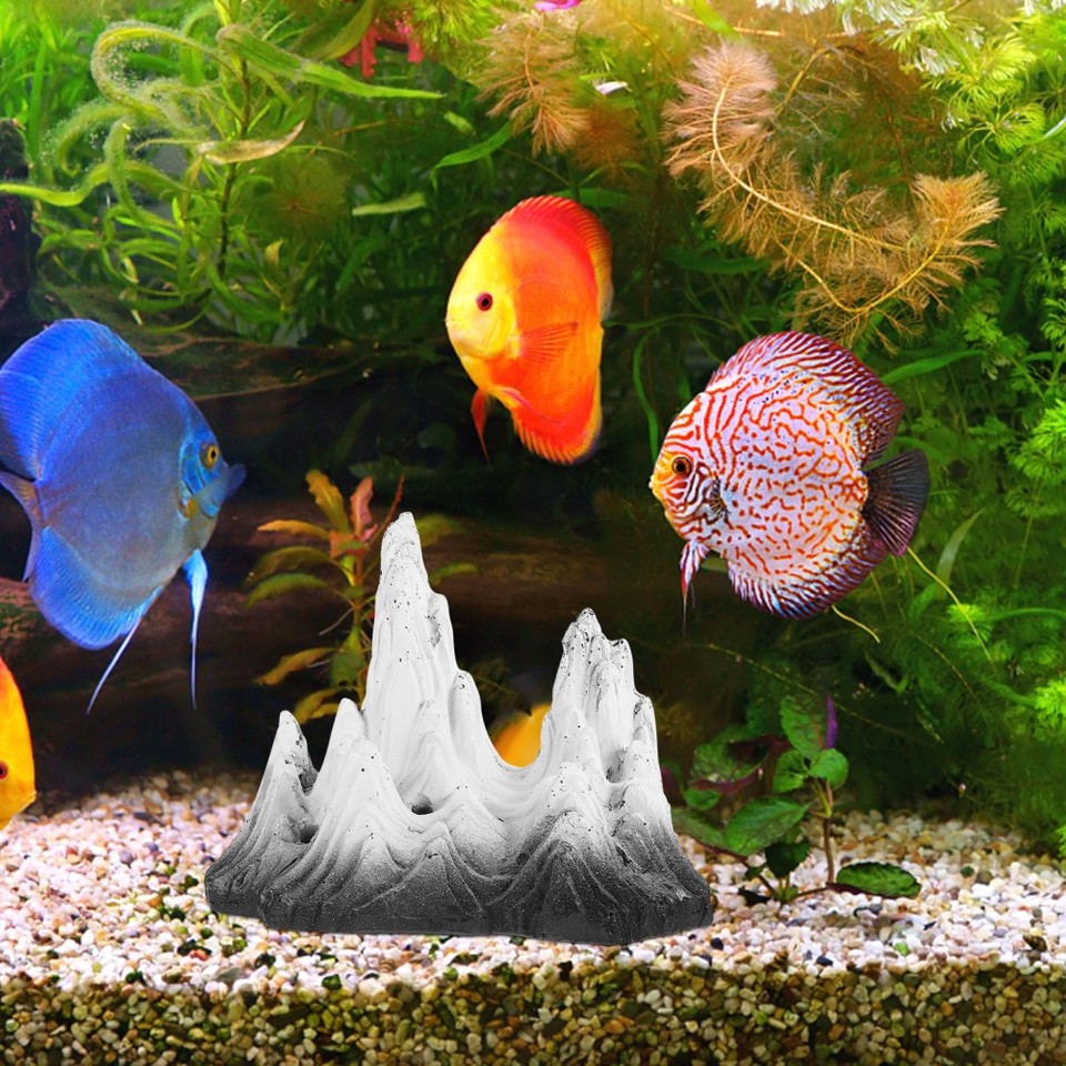Snow Mountain Decoration for Fish Tank Aquarium Reptile Tank Office ...