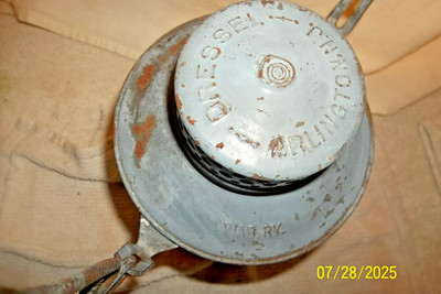 DRESSELL WABASH RY Railroad RR Lantern w/ RED Globe & Adlake BURNER POT ...