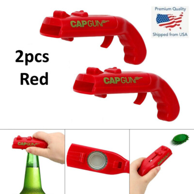 2pcs Bottle Cap Gun Beer Soda Opener Launcher Bar Firing Flying Caps ...