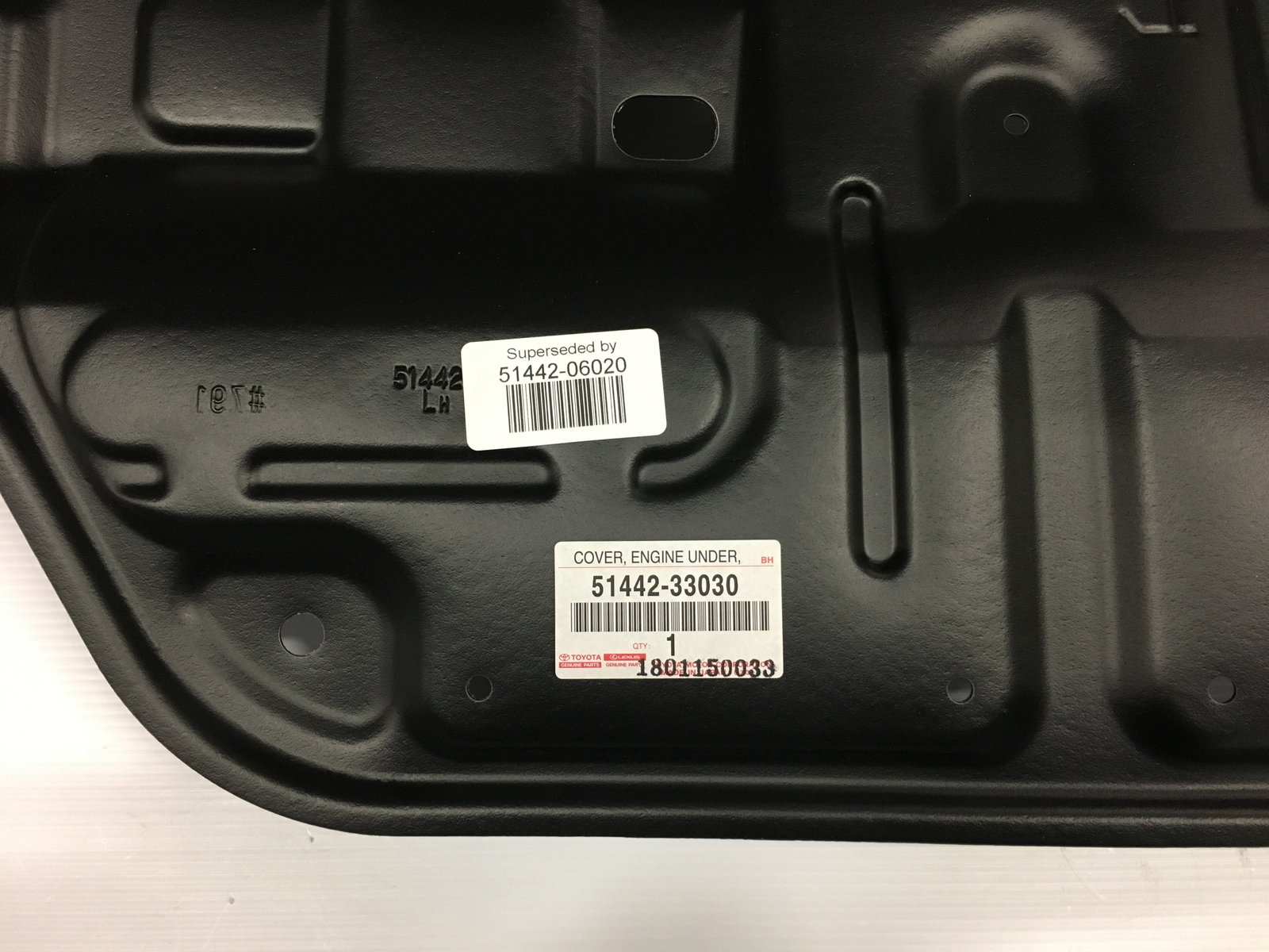 Genuine OEM Toyota 51442-06020 Under Cover Lower Left Engine Splash ...