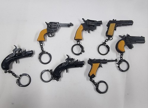 7x Vintage Metal Mini Cap Guns Keyrings | eBay