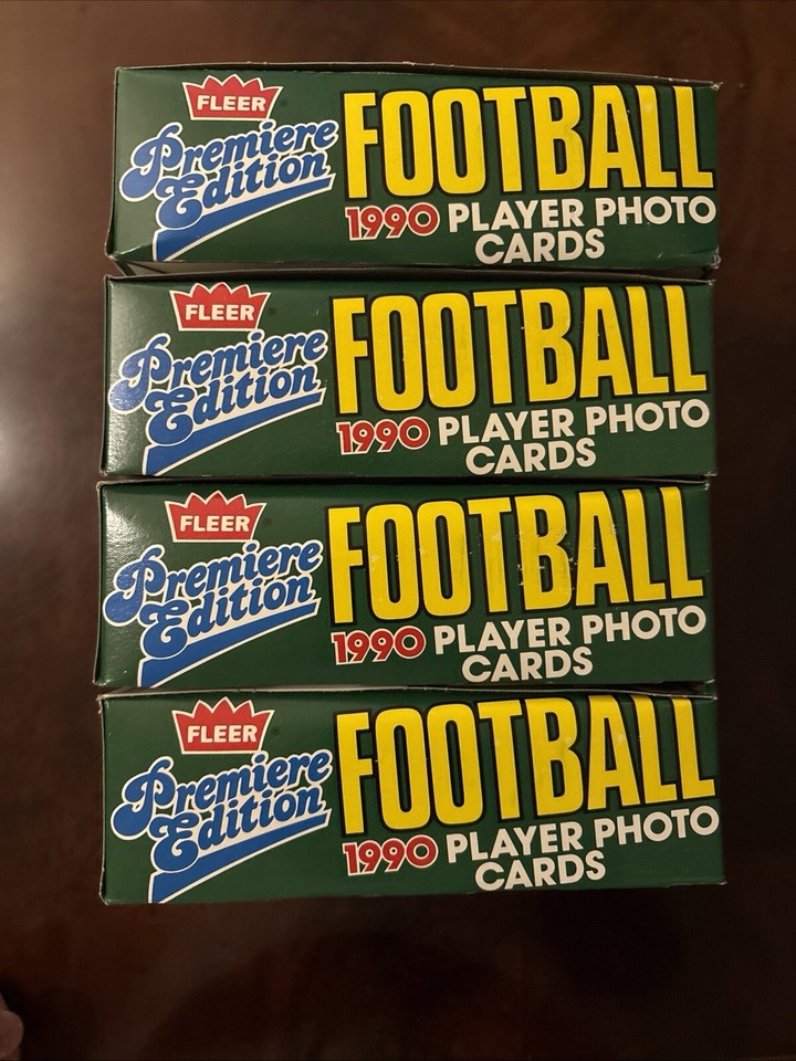 4X 1990 Fleer Football Premiere 4 Boxes 144 Packs Total! | eBay