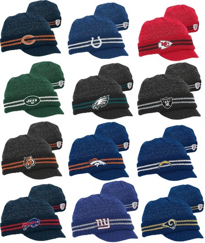 NWT NFL Reebok 2011 Player Sideline 2nd Season Cuffed Visor Knit Hat ...