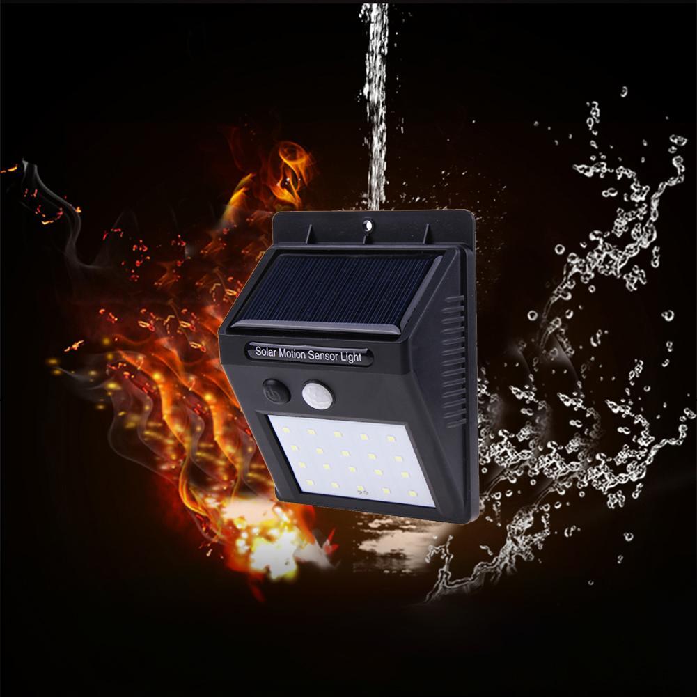 20 LED Solar Power Motion Sensor Wall Light Outdoor Waterproof Garden ...