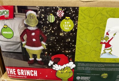 Gemmy Animated The Grinch Christmas Decor Life Size 4Ft Dances Speaks ...