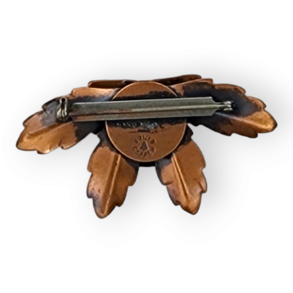 Vintage Copper Bell Trading Post Leaves Brooch Pin | eBay