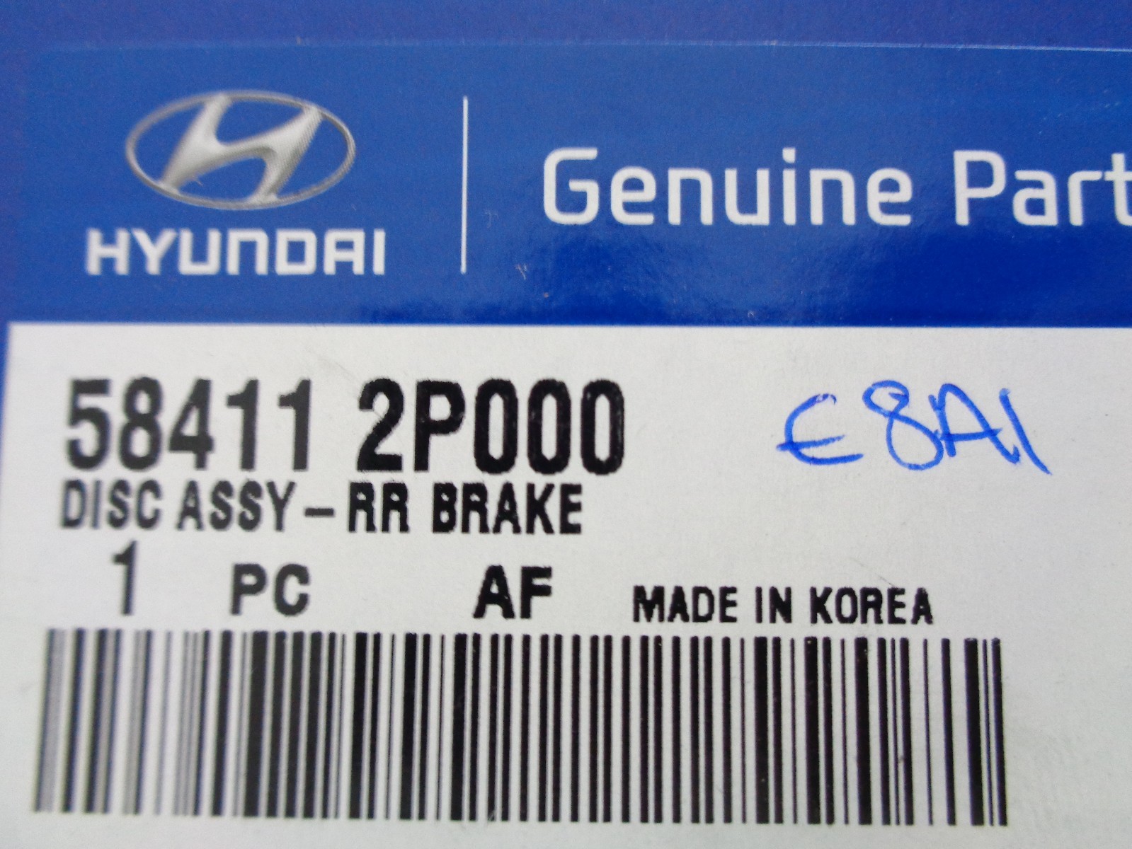GENUINE HYUNDAI Santa FE TWO Rear Brake Discs (2x) - 584112P000 | eBay
