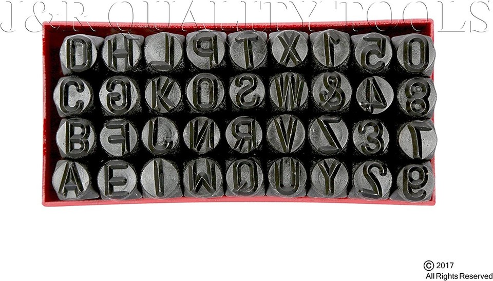 3/8" Large Punch Letter Number Stamp for Stamping Wood Copper Brass Key ...