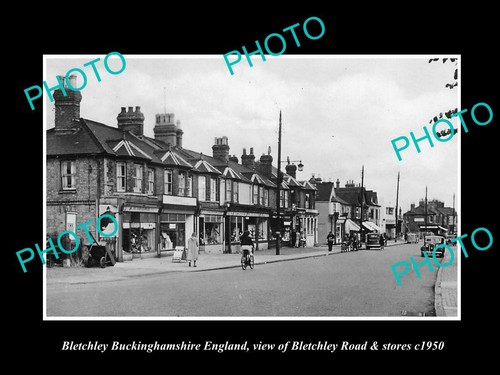 OLD 8x6 HISTORIC PHOTO BLETCHLEY BUCKINGHAMSHIRE ENGLAND BLETCHLEY ROAD ...