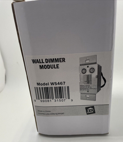X10 Powerhouse Wall Switch WS467 Wall Dimmer Module 120V New in Package ...