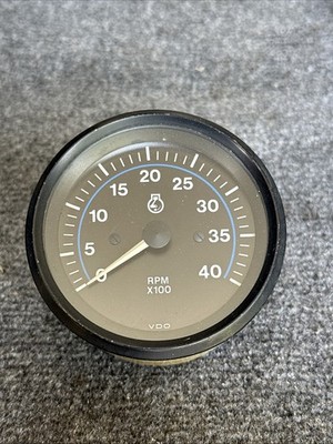 Vintage VDO 4000 RPM TACHOMETER Tach Gauge Blue Ring Black Display | eBay