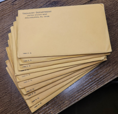 Ten (10) 1964 Philadelphia US Proof Set ENVELOPES ONLY - NO COINS!! | eBay